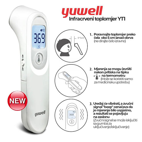 Beskontaktni infracrveni toplomjer za čelo | Medical Direct medicinska ...